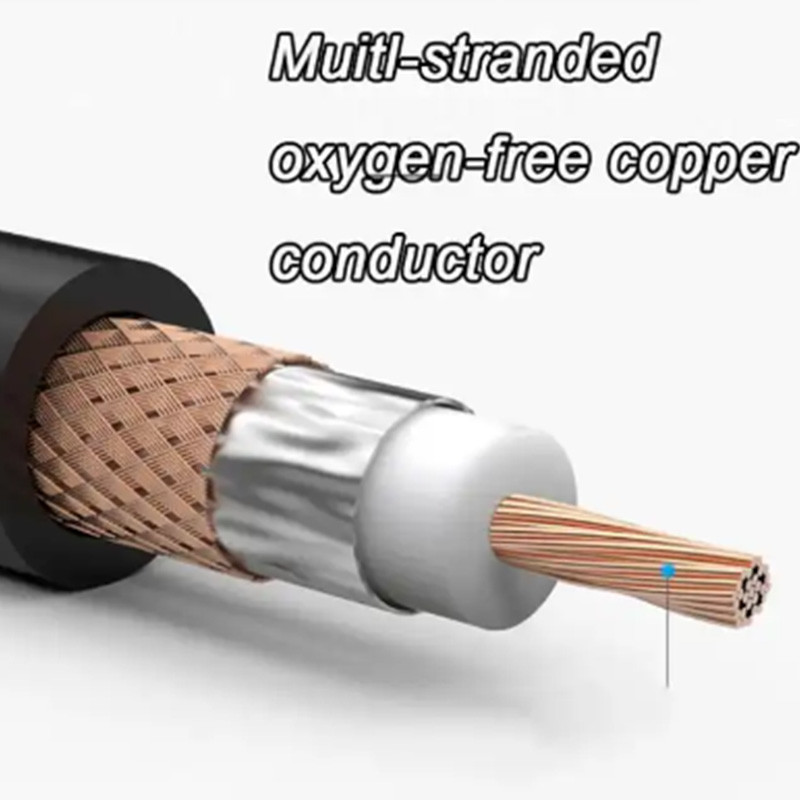 Flexible Coaxial Power Cable With Black PVC Sheath 6.0mm Outer Diameter ...